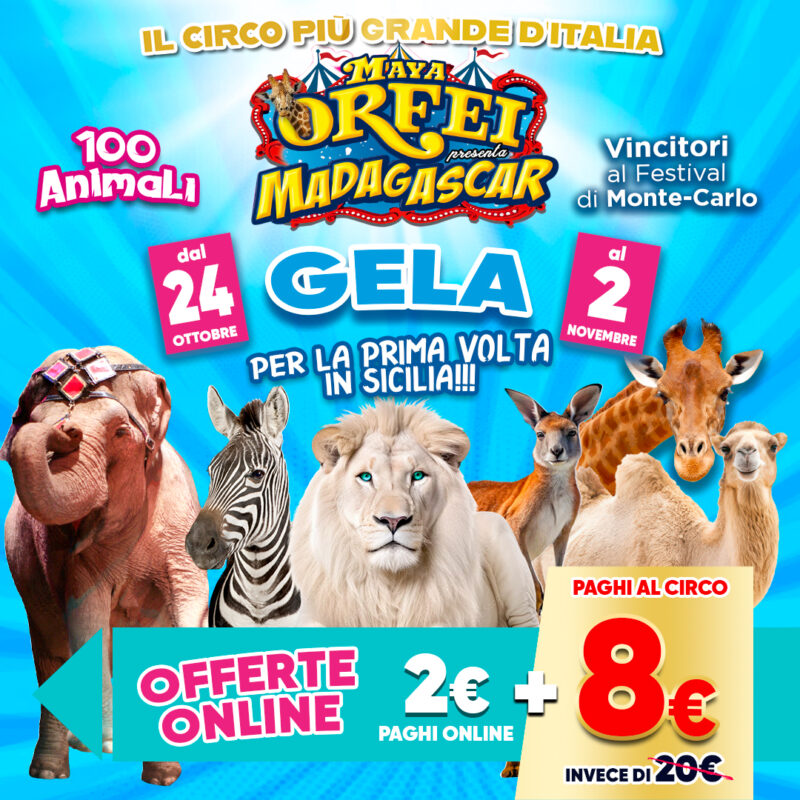 Circo Maya Orfei Madagascar a Gela | Offerte - 65%